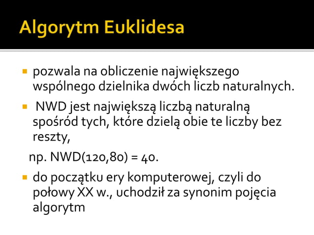 Algorytm Euklidesa | PPTX