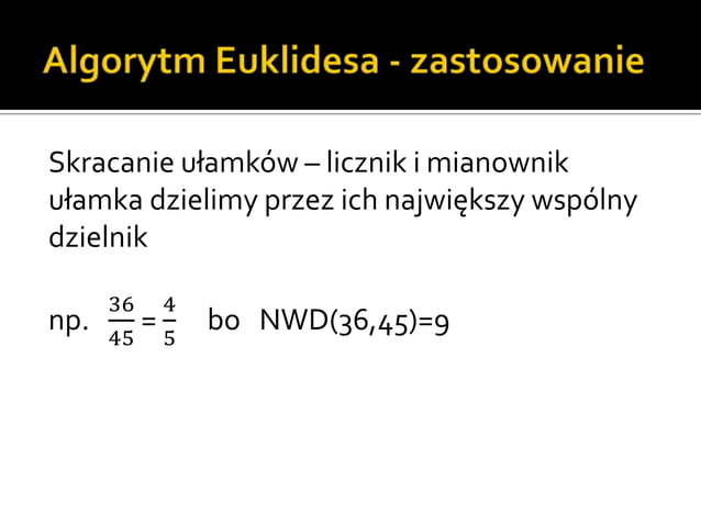 Algorytm Euklidesa | PPTX