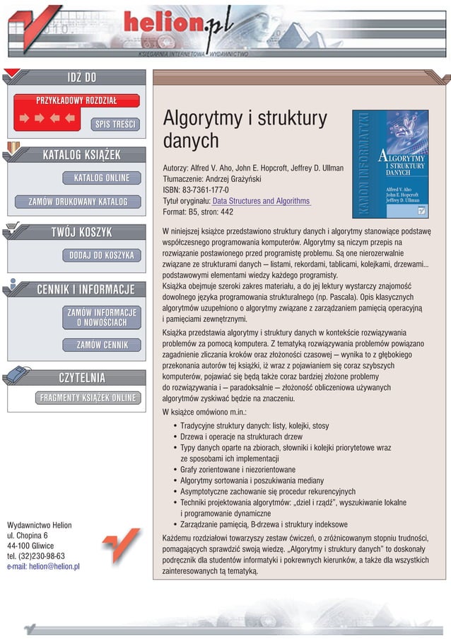 Algorytmy i struktury danych | PDF