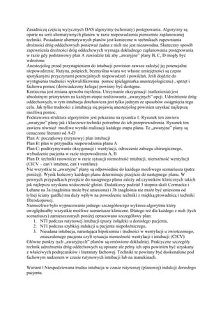 Algorytmy w trudnych drogach oddechowych | DOC