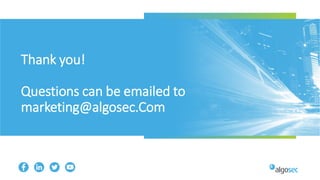 AlgoSec Application Migration Webinar | PDF
