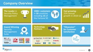 Algo sec suite overview 2013 05 | PPTX | Operating Systems | Computer Software and Applications