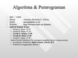 Algoritma Pemrograman | PPT