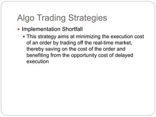Algorithmic trading | PPTX