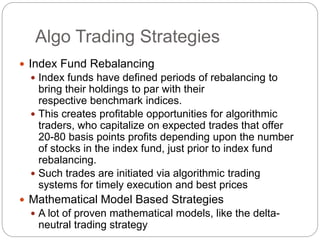 Algorithmic trading | PPTX