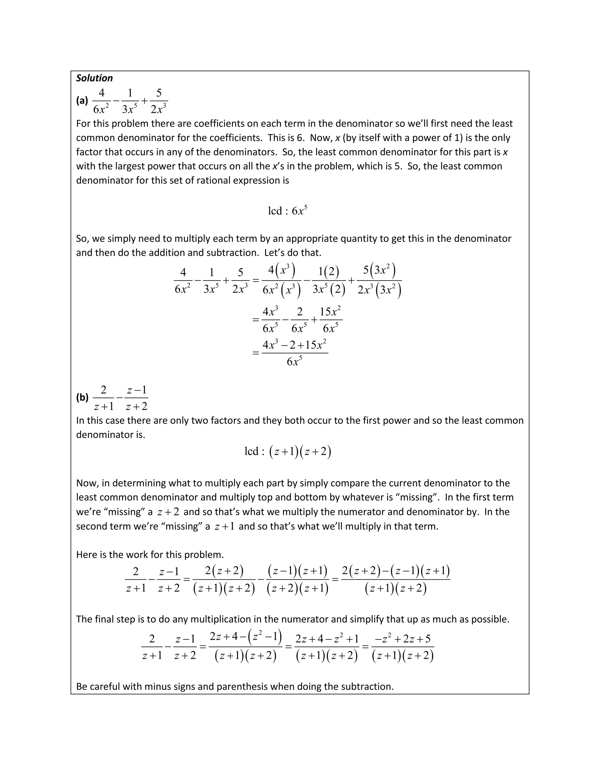 rational expressions | PDF