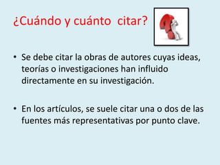 Taller APA Algunas normas para citar | PPTX