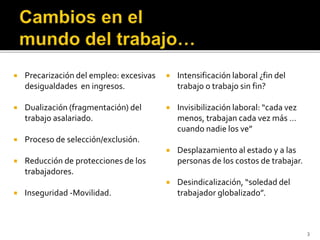 Algunos cambios en el mundo del trabajo | PPTX