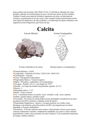 Alguns minerais | DOC