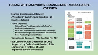 European World Heritage Sites Overview of Governance & Management ...