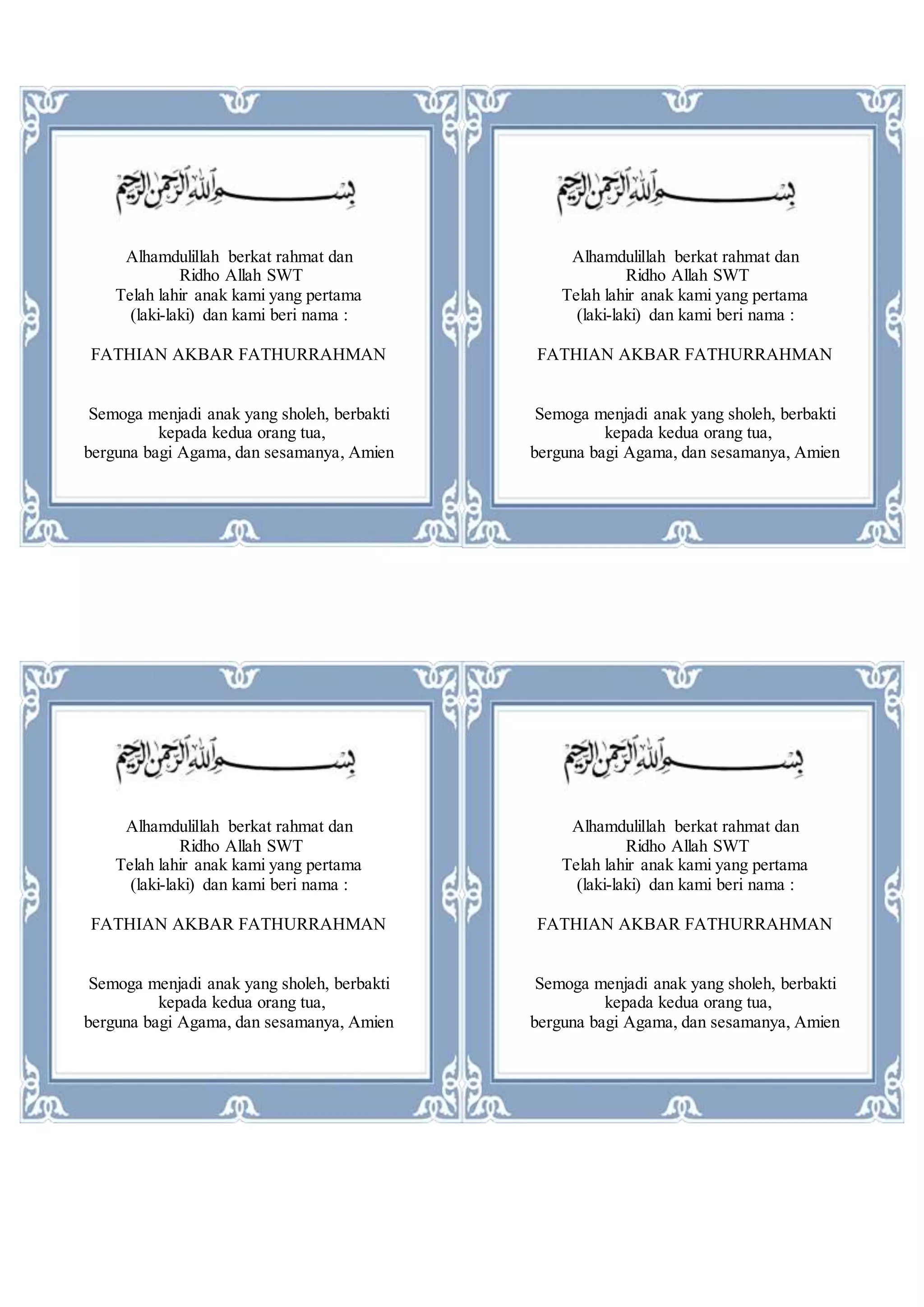 Alhamdulillah berkat rahmat dan | DOCX