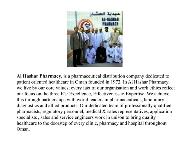 Al Hashar Pharmacy - trusted healthcare partner in Oman | PPT