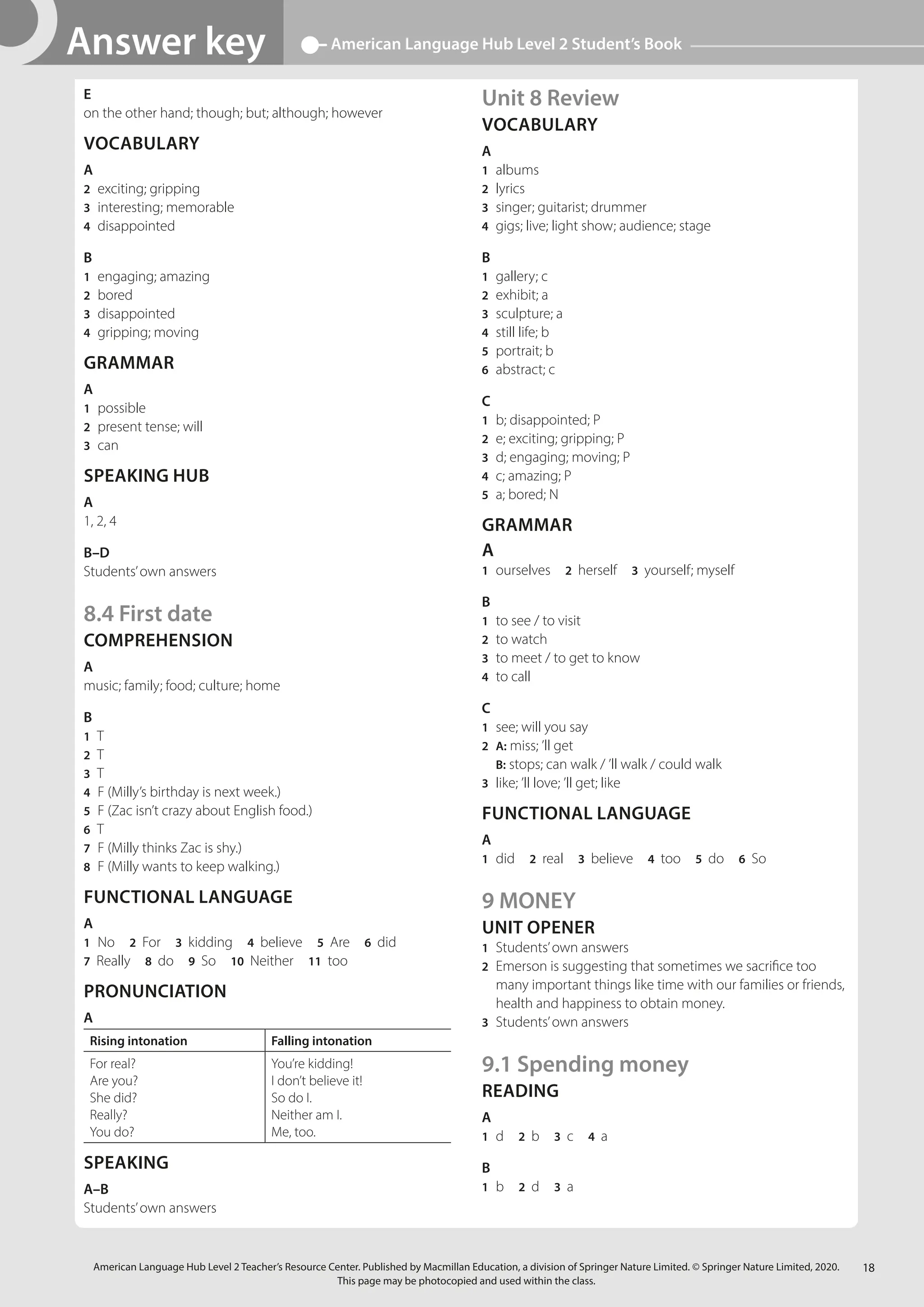 AMERICAN LANGUAGE HUB_Level2_Student'sBook_Answerkey.pdf