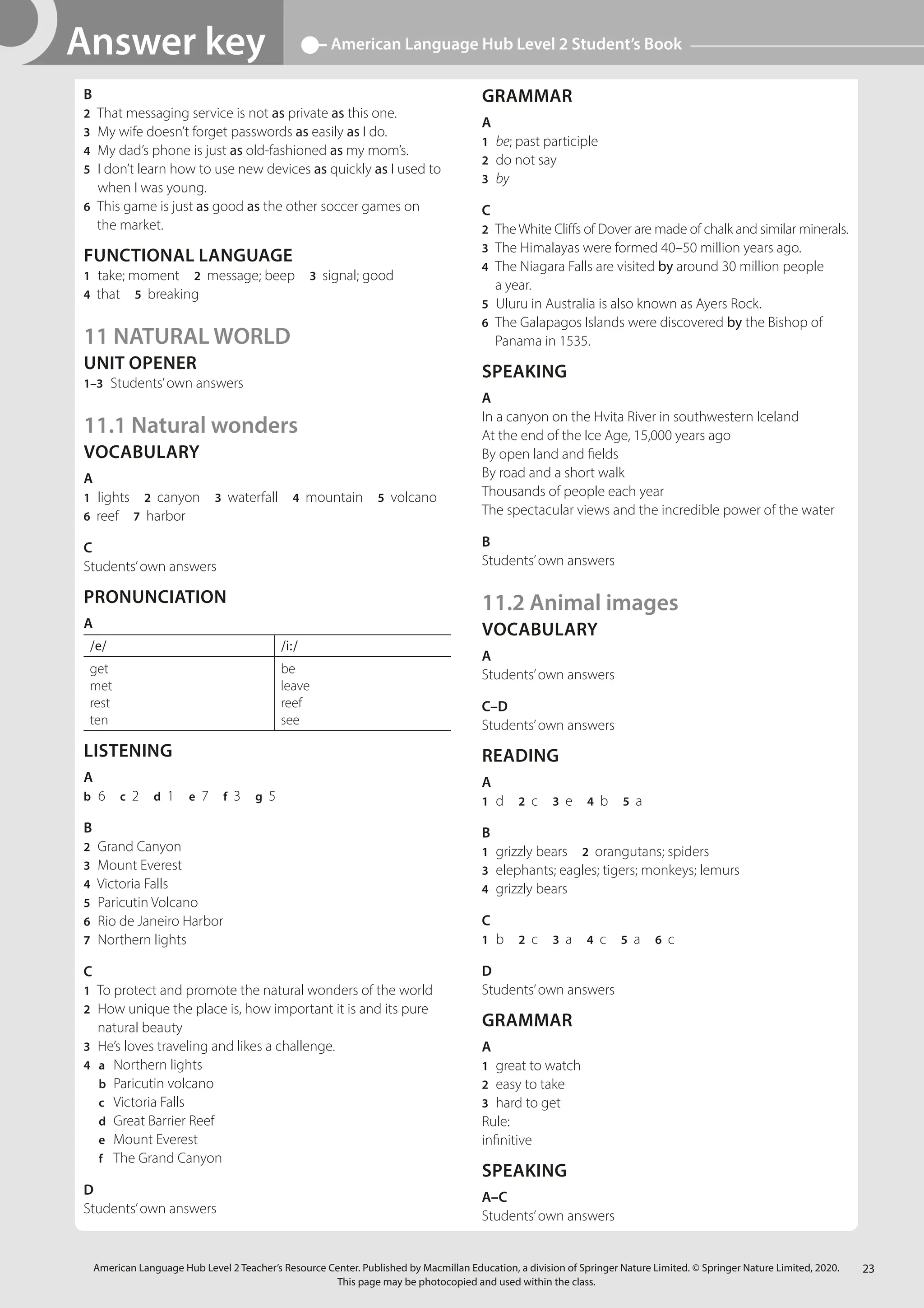 AMERICAN LANGUAGE HUB_Level2_Student'sBook_Answerkey.pdf
