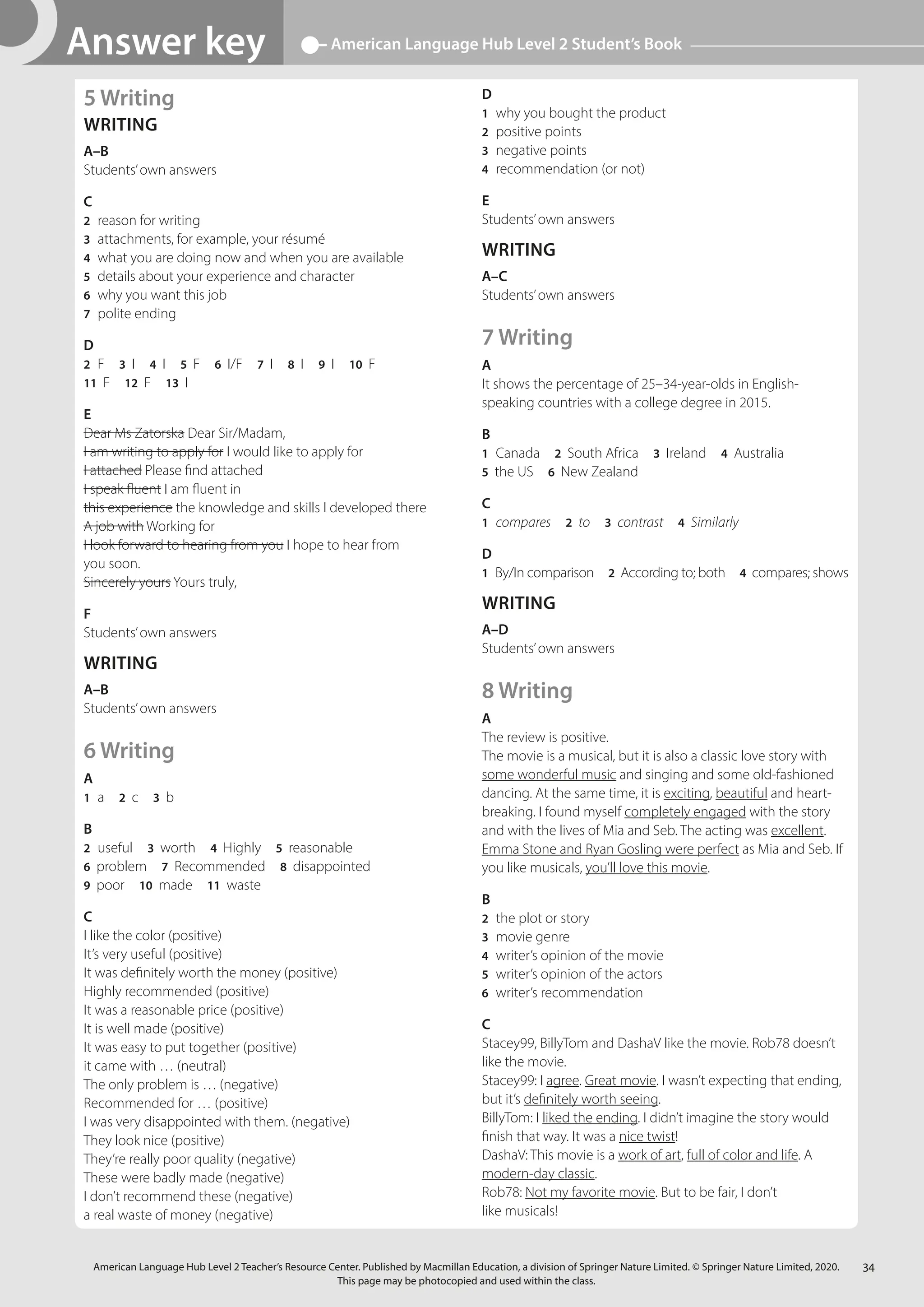 AMERICAN LANGUAGE HUB_Level2_Student'sBook_Answerkey.pdf