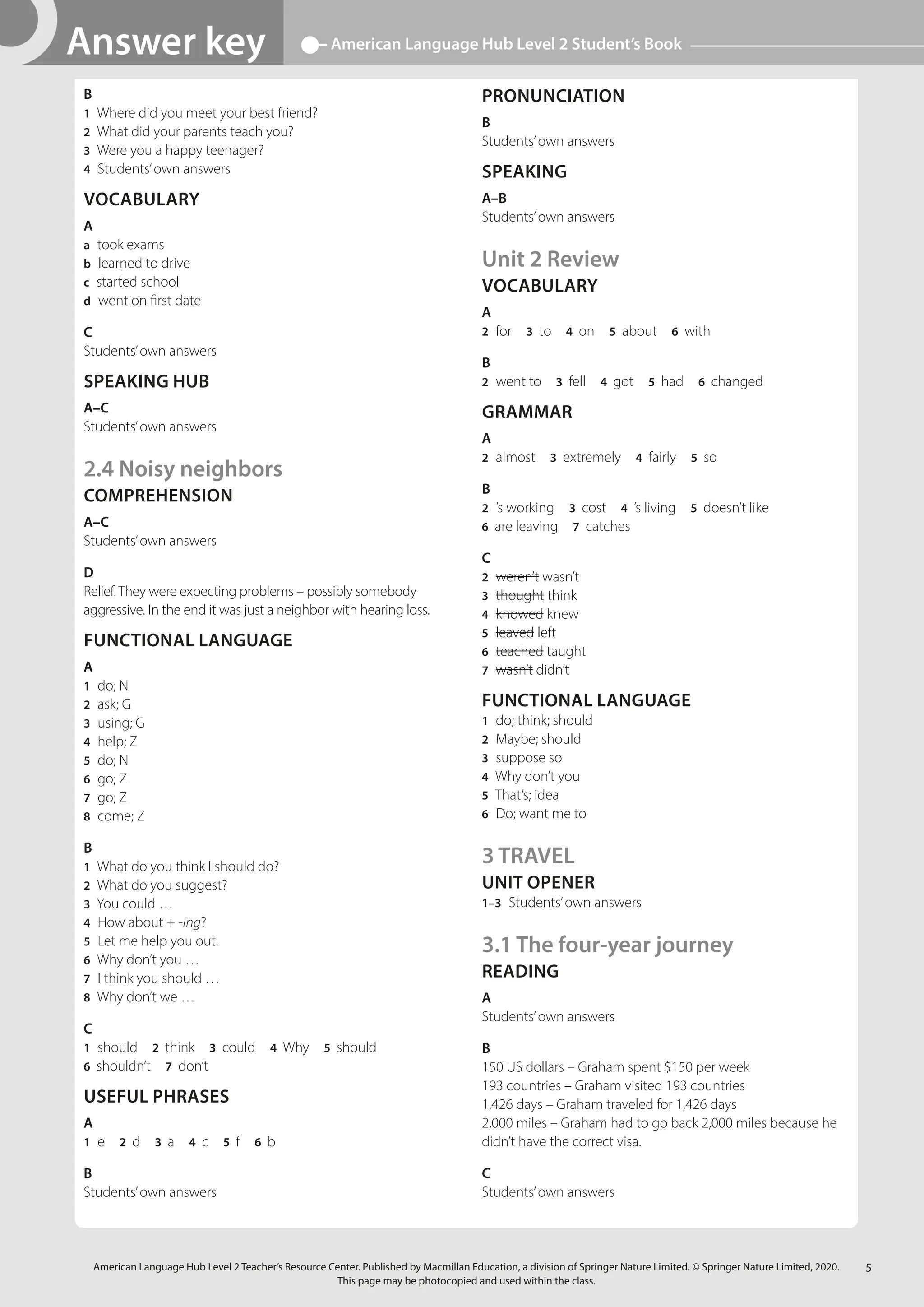 AMERICAN LANGUAGE HUB_Level2_Student'sBook_Answerkey.pdf