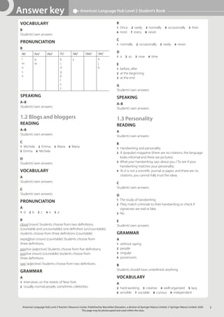 AMERICAN LANGUAGE HUB_Level2_Student'sBook_Answerkey.pdf