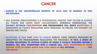Cancer,oncogenes and Tumor suppressor genes | PPTX