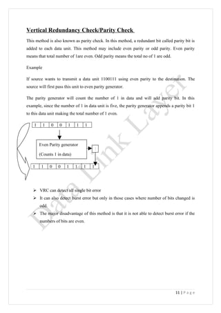 Report on data link layer | PDF
