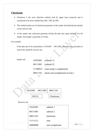 Report on data link layer | PDF