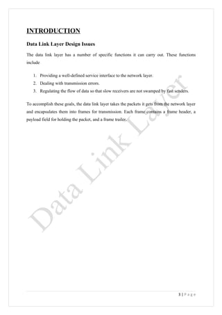 Report on data link layer | PDF