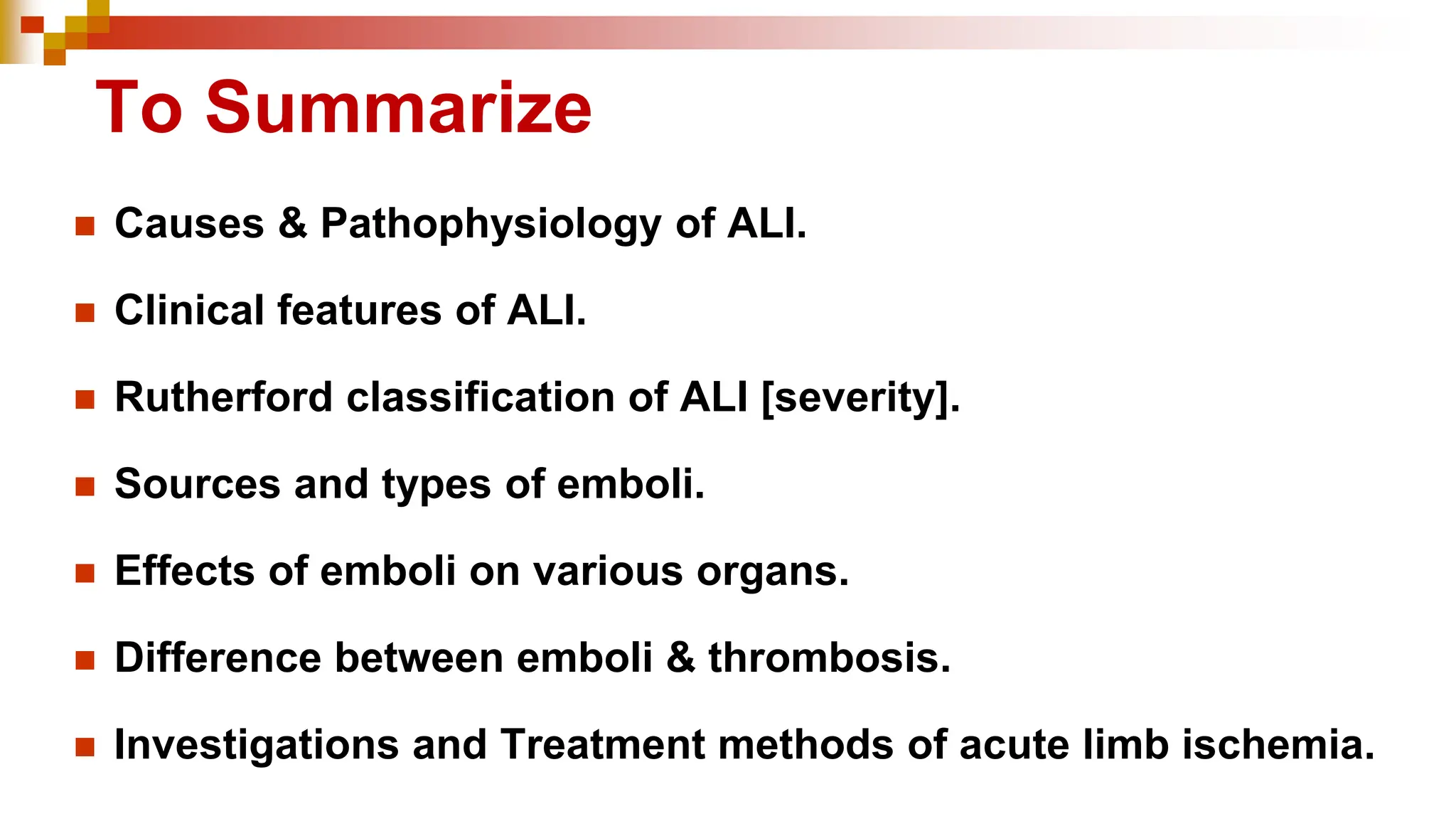 Acute Arerial Diseases - Acute Limb Ischemia | PDF