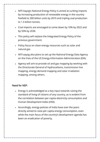 National Energy Policy by Md Sahil Ali. Public Administration | PDF