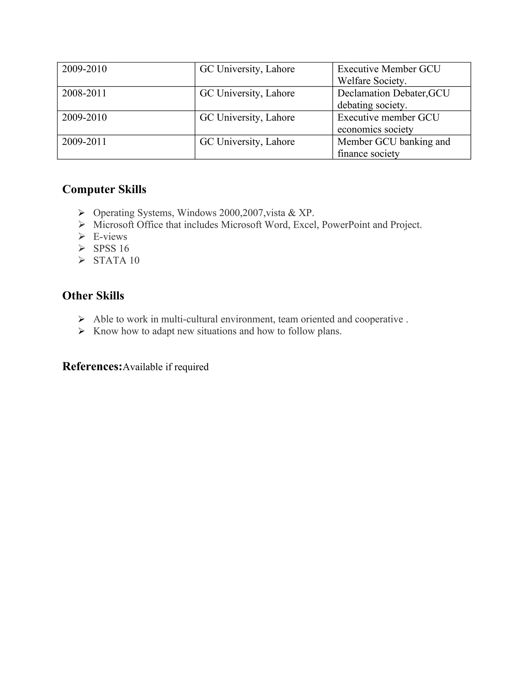 Alia anum resume | DOC