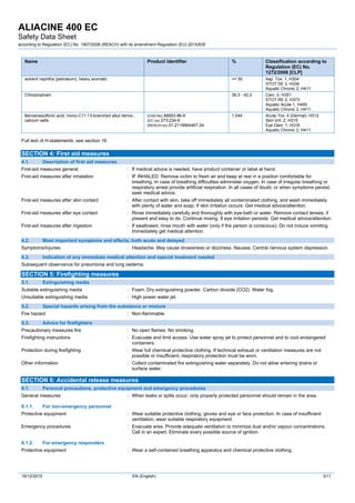 Aliacine 400 ec msds | PDF