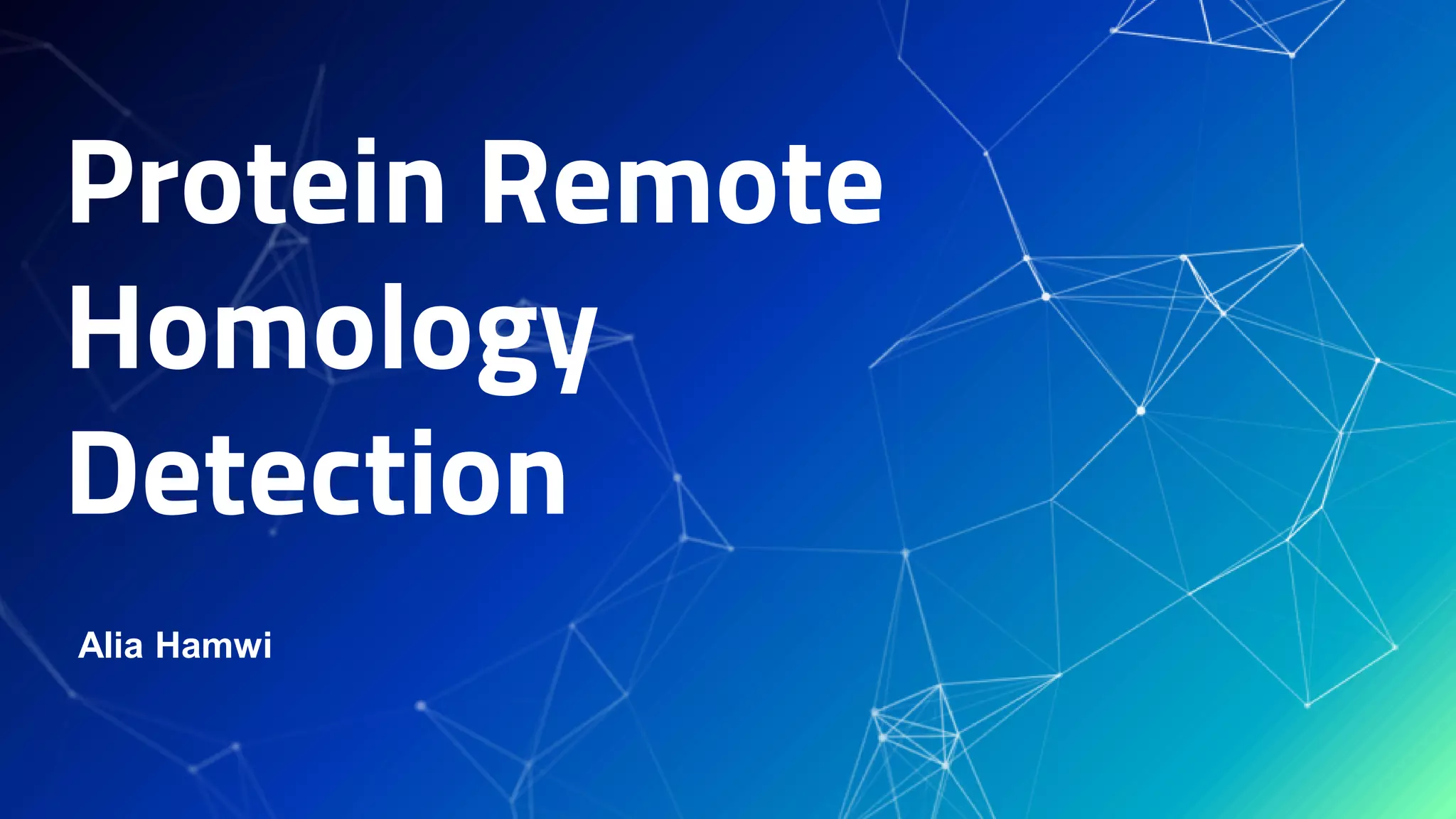 Protein Remote Homology Detection | PPTX | Web Development | Internet