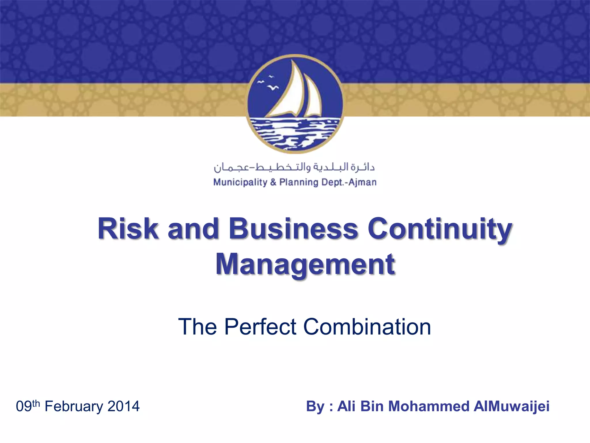 Risk and Business Continuity Management | PPTX