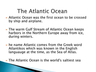Atlantic Ocean Currents | PPTX