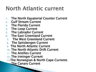 Atlantic Ocean Currents | PPTX