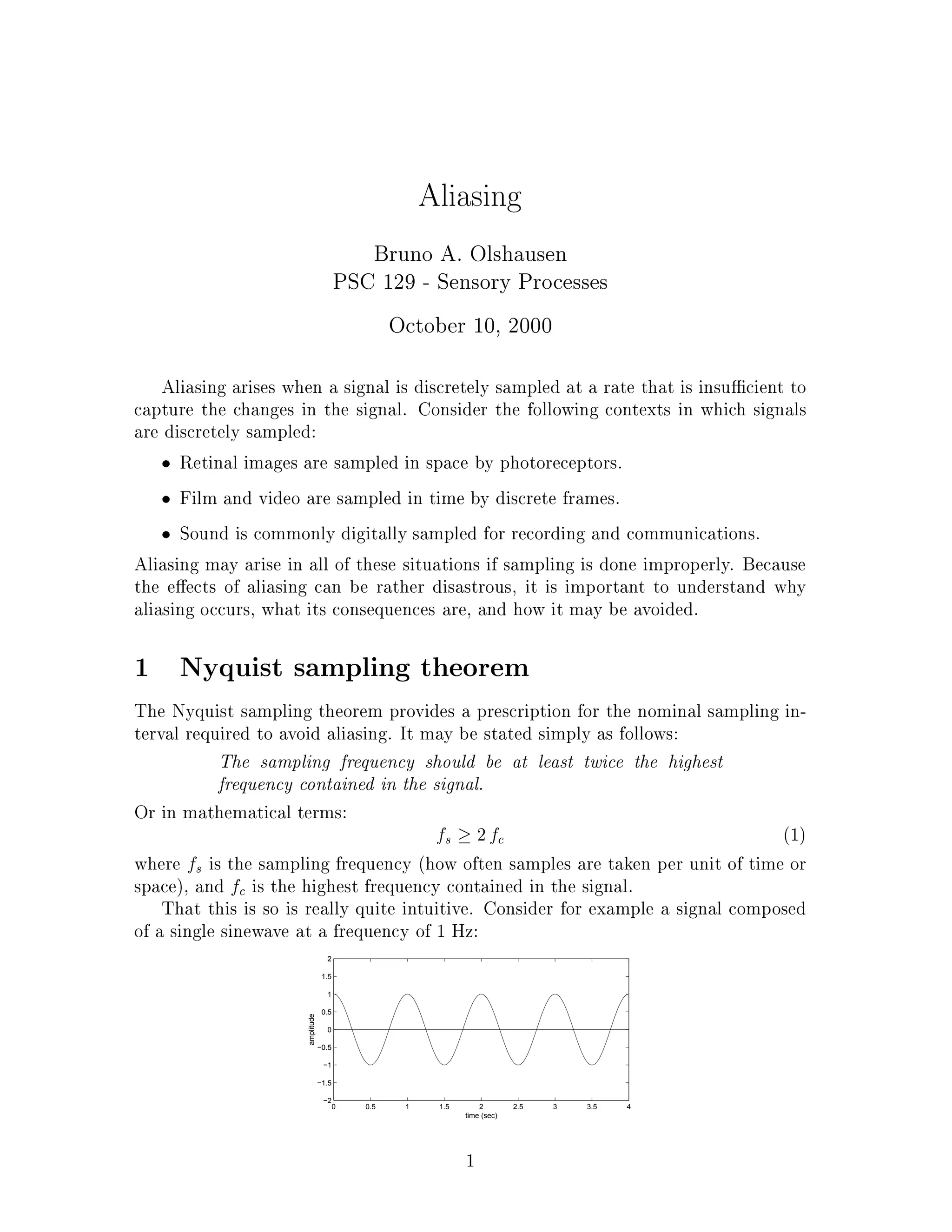 Aliasing | PDF