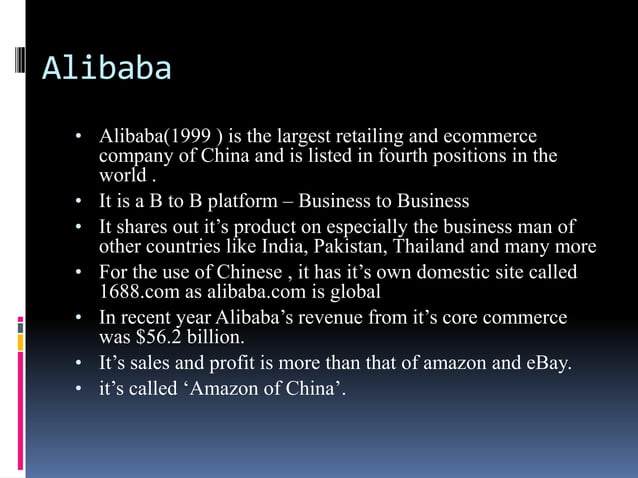 A CASE STUDY ALIBABA.COM