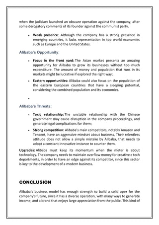 ALIBABA analysis.pdf | Retail Industry | Industries