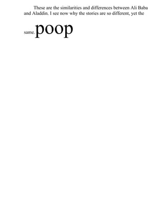 Ali baba and aladdin | PDF