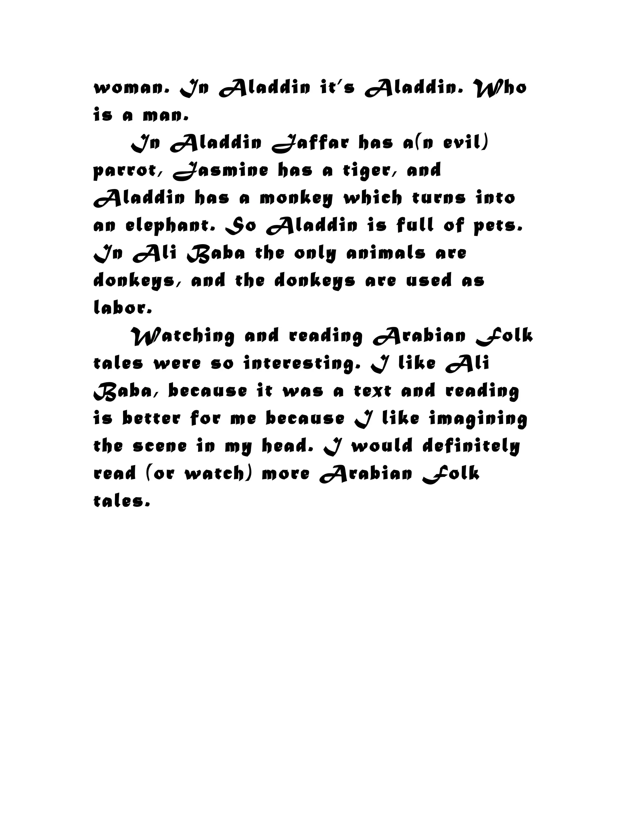 Ali baba and aladdin | DOC