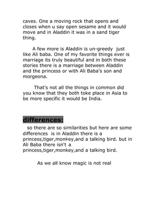 Ali Baba And Aliddin 1 | DOC | Geology | Science