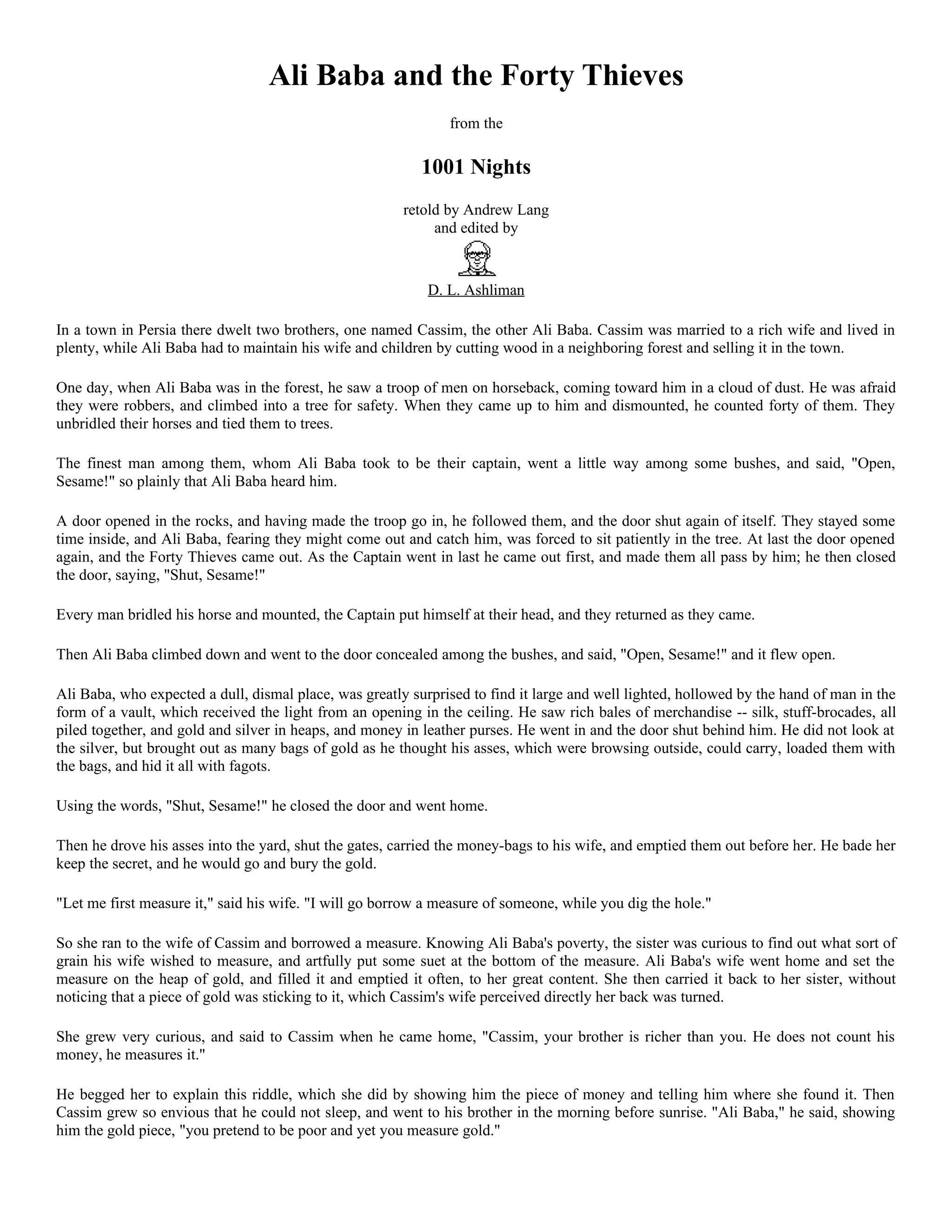 Ali baba and the forty thieves | DOC