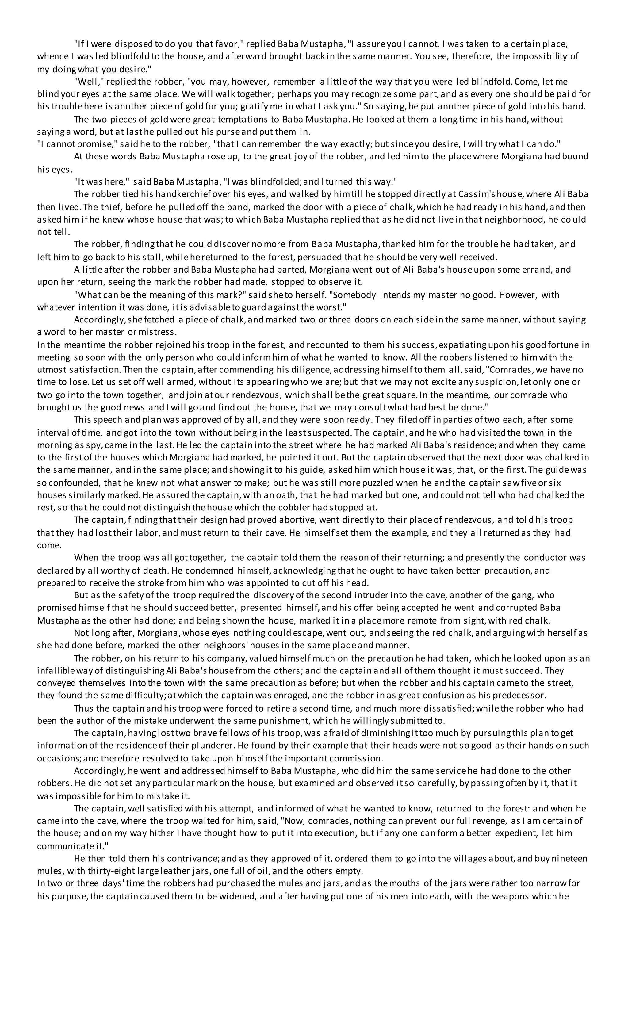 Ali baba and the forty thieves | DOCX