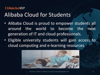 Alibaba cloud for Educators | PPTX