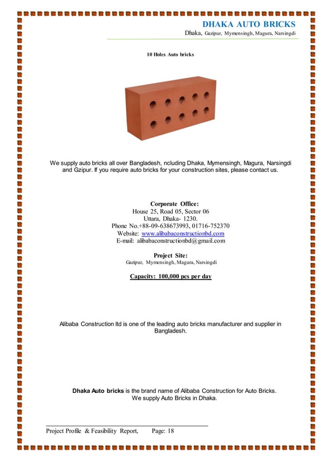 Dhaka Auto Bricks: Auto Bricks Supplier in Bangladesh | PDF