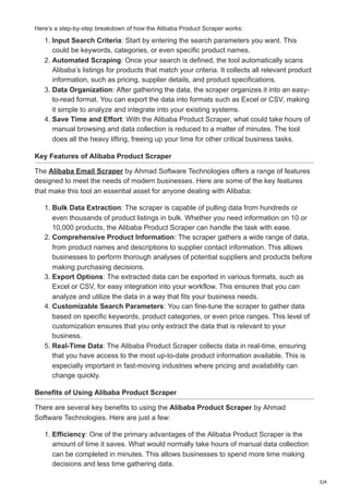 Alibaba Data Scraper Ecommerce Scraper.pdf | Free Download