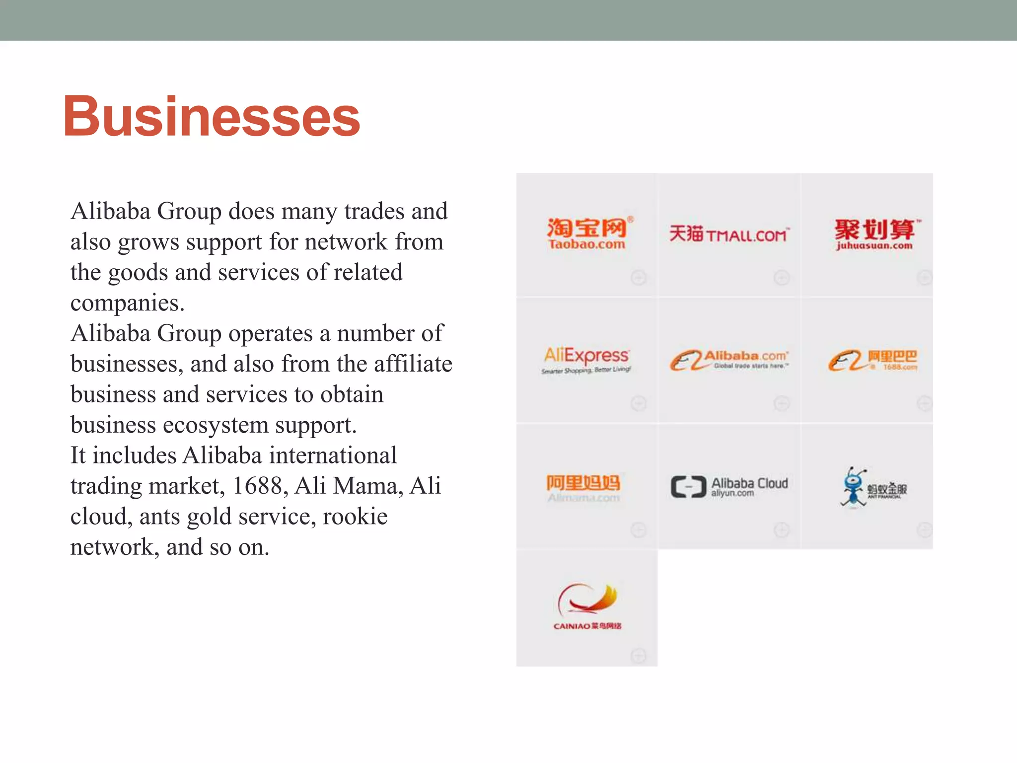 Alibaba group | PPTX | Business Administration | Business