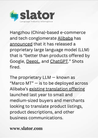 Alibaba Launches ‘Completely Revamped’ Translation Infrastructure.pdf