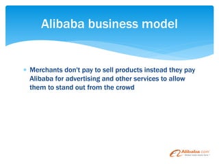 Alibaba One-Off Experiences Business Model | PPTX