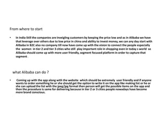 Alibaba market strategy | PPTX | Internet | Computing