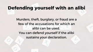 Alibi for a criminal case in UK | PPT