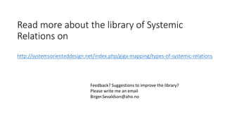 A Library of Systemic Relations | PDF